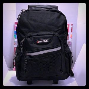 Spalding | Bags | Spalding Wheeled Luggagetravel Rolling Backpack ...